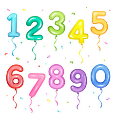 Collection sweet numbers for kids 4 Royalty Free Vector