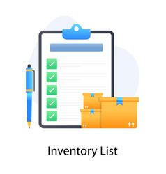 Inventory list Royalty Free Vector Image - VectorStock