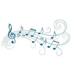 Musical notes with cats and birds Royalty Free Vector Image