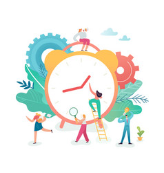 Cartoon business team or people working on Vector Image