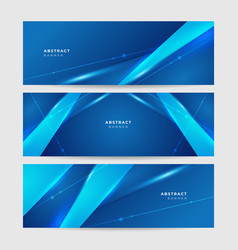 Corporate business blue wide banner design Vector Image