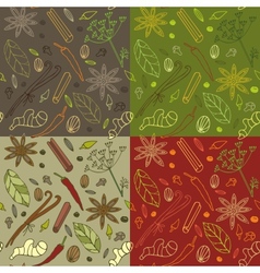 Seamless orange and spices Royalty Free Vector Image