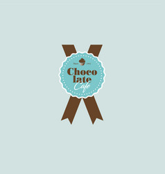 Coffee shop logo and emblem cacao beans grains Vector Image