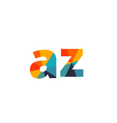 Az a z letter modern logo design with yellow Vector Image