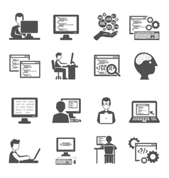 Programmer banner set Royalty Free Vector Image
