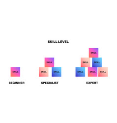 Skill level diagram Royalty Free Vector Image - VectorStock