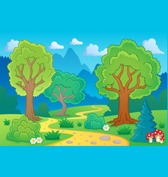 Landscape theme frame 1 Royalty Free Vector Image