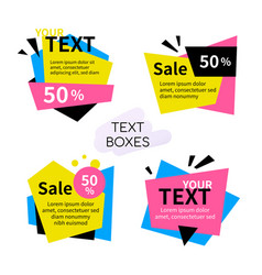 Colorful text box Royalty Free Vector Image - VectorStock