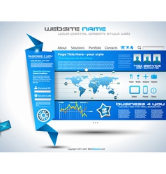 Complex Website Template Royalty Free Vector Image