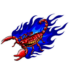 Vintage scorpion flash tattoo Royalty Free Vector Image