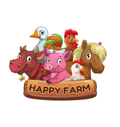 Funny farm Royalty Free Vector Image - VectorStock