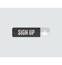 Sign up web button rectangle flat design Vector Image