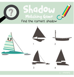 Shadow matching game shape 2 Royalty Free Vector Image