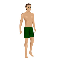 Strong fitness muscular man with perfect body Vector Image