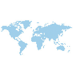 Simple colorful world map on white background Vector Image