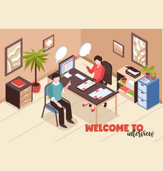 Job interview set Royalty Free Vector Image - VectorStock