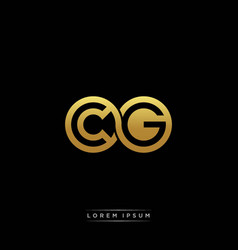 Cg logo monogram with triangle shape and circle Vector Image