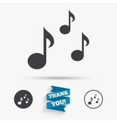 No Music note sign icon Musical symbol Royalty Free Vector