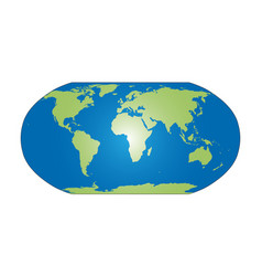 Simplified world map divided to continents simple Vector Image