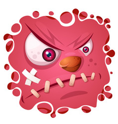 Funny cute crazy monster character Royalty Free Vector Image