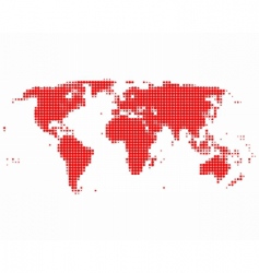 Red world map Royalty Free Vector Image - VectorStock