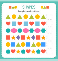 Pattern activity with shapes Royalty Free Vector Image