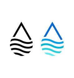 Recycle water isolated icon badge logo Royalty Free Vector