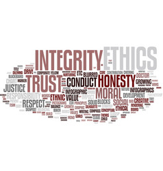 Ethical word cloud concept Royalty Free Vector Image