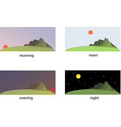 Morning Noon Evening Night Vector Images (70)
