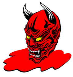 Japanese ghost mask Royalty Free Vector Image - VectorStock