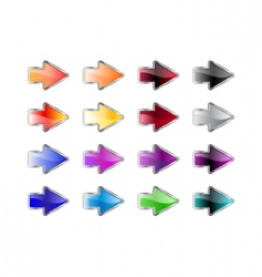 Hexagon shape buttons Royalty Free Vector Image