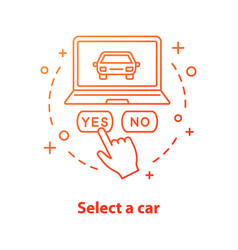 Car rental concept icon Royalty Free Vector Image