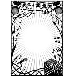 Round musical notes frame Royalty Free Vector Image