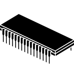 Stencil chip with electronic pattern Royalty Free Vector