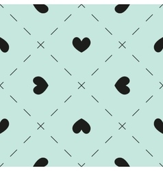 Seamless geometric pattern with hearts Royalty Free Vector