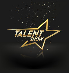 Talent show poster template e Royalty Free Vector Image