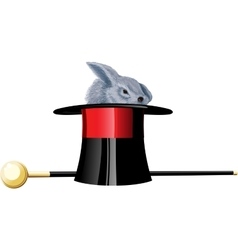 Magic white rabbit Royalty Free Vector Image - VectorStock