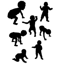 Baby development stages milestones first one year Vector Image