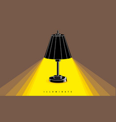 Lamp illumination advertising poster with copy Vector Image