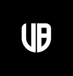 Ub logo monogram with gold colors and shield Vector Image