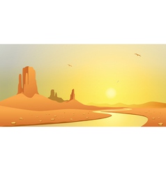Desert landscape Royalty Free Vector Image - VectorStock