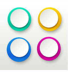 Colorful blank sticker template design Royalty Free Vector