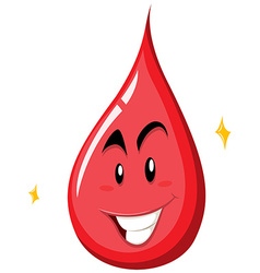White blood cell with happy face Royalty Free Vector Image