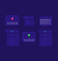 Info panels ui elements kit Royalty Free Vector Image