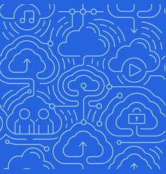 A seamless pattern for artificial intelligence Vector Image