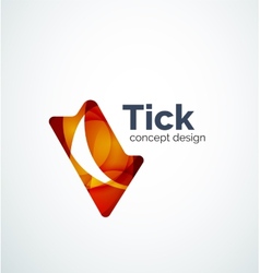 Abstract tick logo design Royalty Free Vector Image