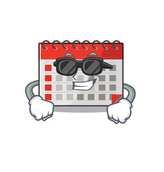 Character calendar isolated with in cartoon super Vector Image