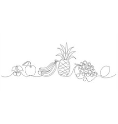 Fruit border set Royalty Free Vector Image - VectorStock
