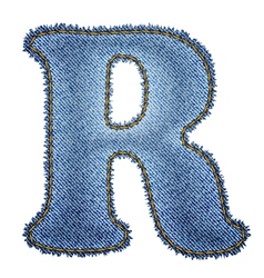 Jeans alphabet denim letter z Royalty Free Vector Image