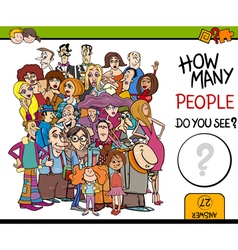 Counting people activity task Royalty Free Vector Image